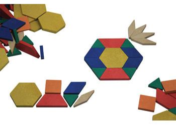 Teachables Eco-Wood Pattern Blocks – 250pc | TEW