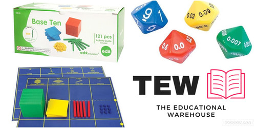 MAB Base Ten Student Set Mixed Plus Mat & Dice | TEW