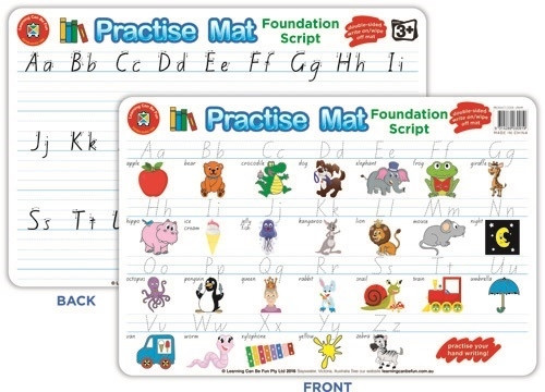 Foundation Font Practice Mat 42cm x 28cm Whiteboard | TEW
