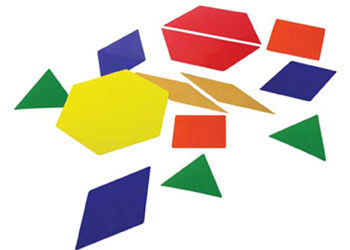 Giant Magnetic Pattern Blocks Plastic – 52 pieces | TEW