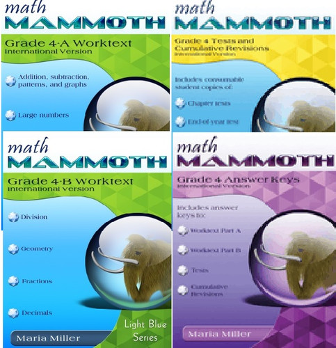 Math Mammoth Grade 4, International/Australian Version | TEW