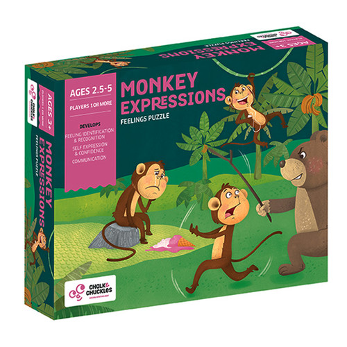 Monkey Expression Emotions Feeling Puzzle Game | TEW