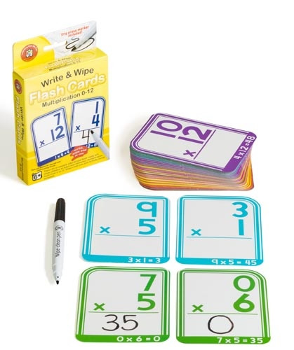 Write N Wipe Flashcard Multiplication plus Dry Erase | TEW