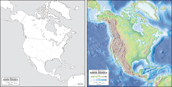 Continents Map Set Large Set of 7 | TEW