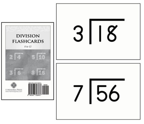 Division Flashcards: 0 to 12 - Grades 3-6 | TEW