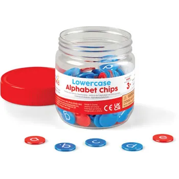 Lowercase Alphabet Chips Set of 6 | TEW