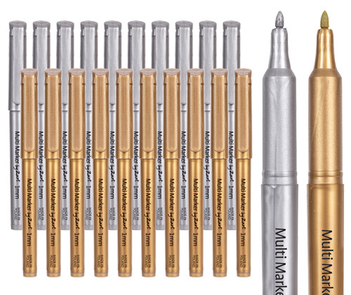 Multi Markers Gold & Silver - Pack of 20 | TEW