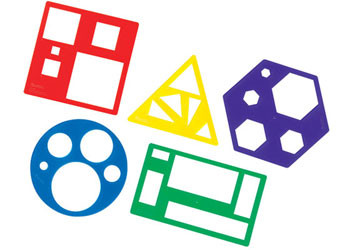 Primary Shapes Template Set – 5 piece | TEW