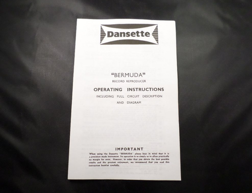 Dansette Instructions | dansette