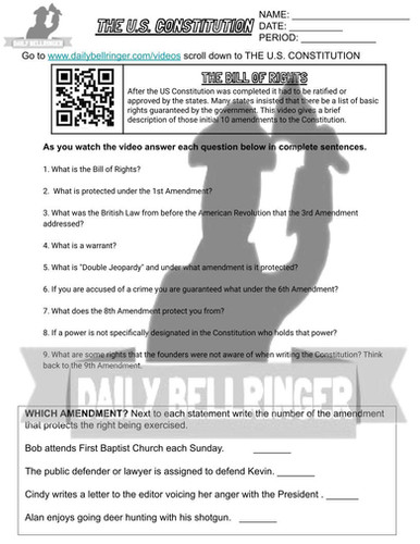 Bill of Rights Worksheet | Mysite