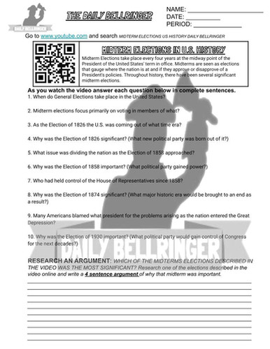 Midterm Elections in U.S. History Worksheet | Mysite