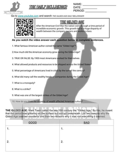 The Gilded Age Worksheet | Mysite