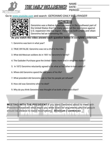 Geronimo Worksheet | Mysite