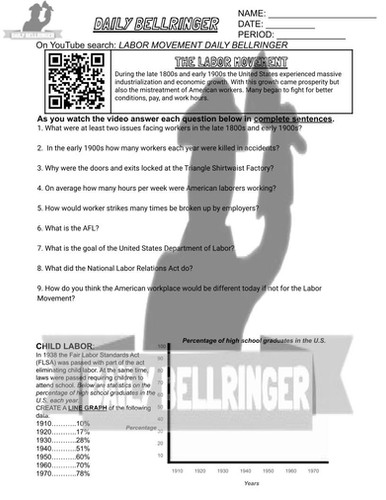 Labor Movement Worksheet | Mysite