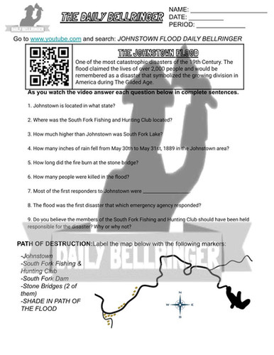 The Johnstown Flood Worksheet | Mysite