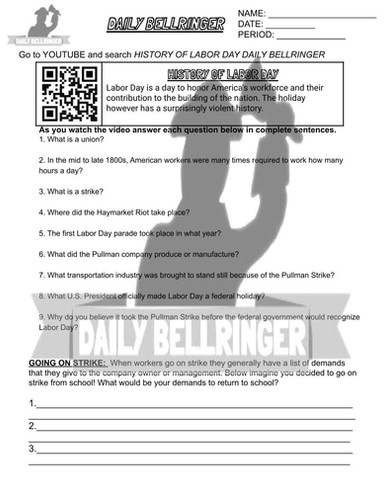 Labor Day Worksheet | Mysite