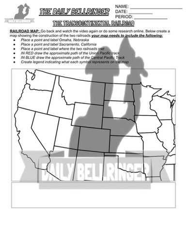 Transcontinental Railroad Worksheet | Mysite