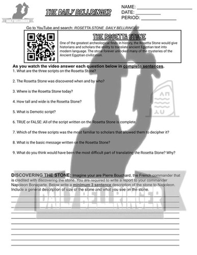 The Rosetta Stone Worksheet | Mysite