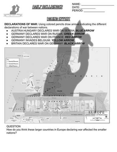Causes of World War I Worksheet | Mysite
