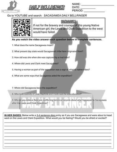 Sacagawea Worksheet | Mysite