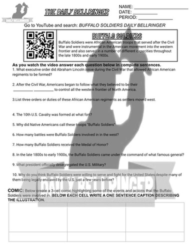 Buffalo Soldiers Worksheet | Mysite