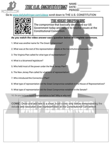 The Great Compromise Worksheet | Mysite