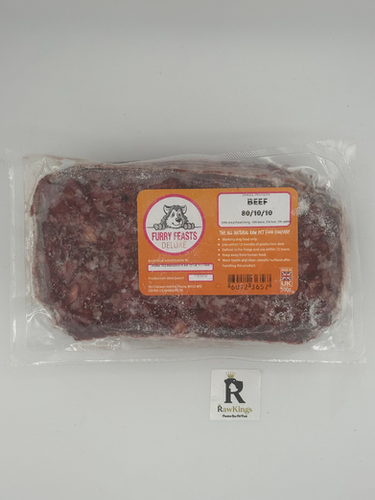 Furry Feasts Deluxe S/P Beef 80/10/10 Complete ~ 500g | RawKings