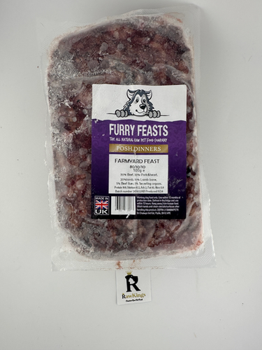 Furry Feasts FarmYard Feast Supper Posh Dinner 80/10/10 - 500g | RawKings