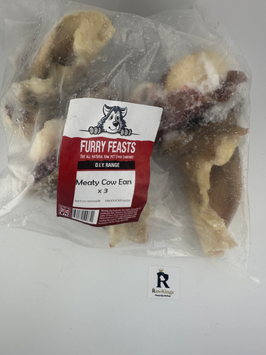 Meaty Frozen Cow Ears x 3 | RawKings