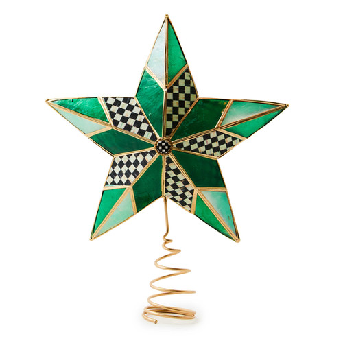 Emerald Luxe Capiz Star Tree Topper | MacKenzie Childs UK