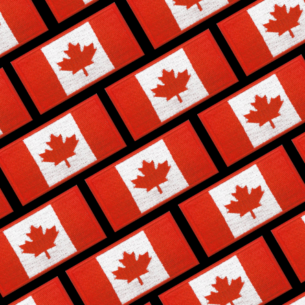 Red Canadian flag 2x4" | SoldierGear