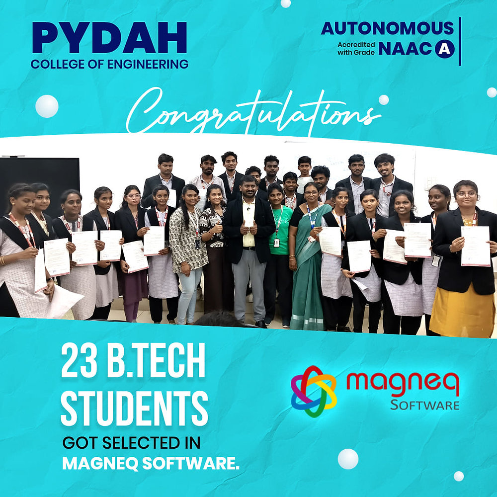 23 B.Tech Students Got Selected in Magneq Software Solutions
