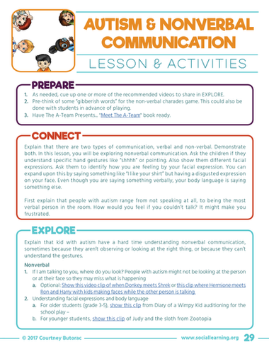 SEL Resources | ASD Resources | Autism and NonVerbal Communication