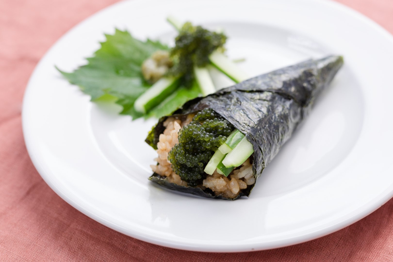 海葡萄手卷 Sea Grapes Hand Roll Sushi 食譜 | Healthy & Natural Style Be. Okinawa