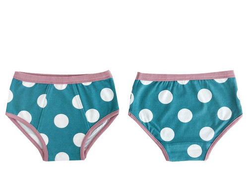 Aqua Polka Dot Brief | River Noa
