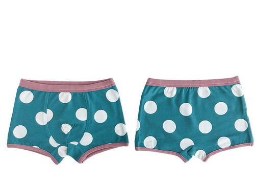 Aquamarine Polka Dot Boxer Brief | River Noa