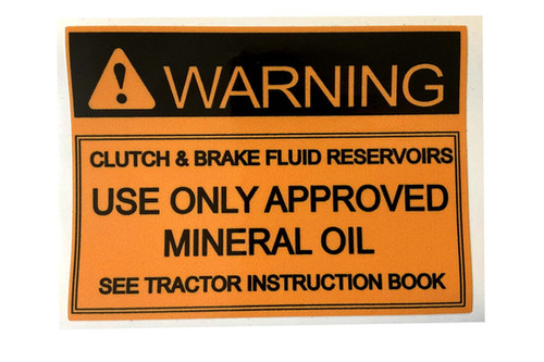 Decal, Reservoir, Mineral Oil | David Brown Parts