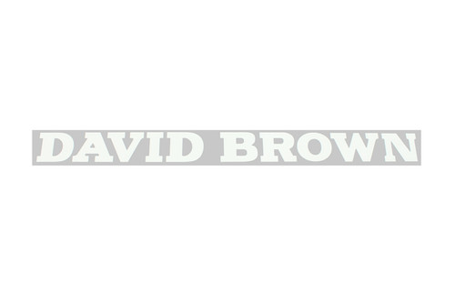 Decal, "DAVID BROWN", White, 3" high letters, 31" long | David Brown Parts