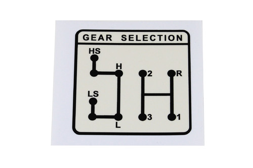 Decal, Gear Selection 2 Lever | David Brown Parts