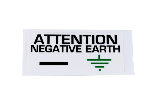 Decal, Negative Earth. | David Brown Parts