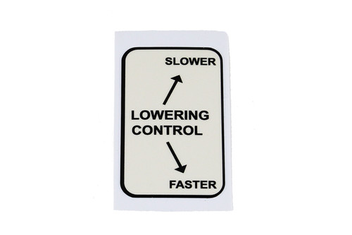 Decal, Hydraulic Lowering Control | David Brown Parts