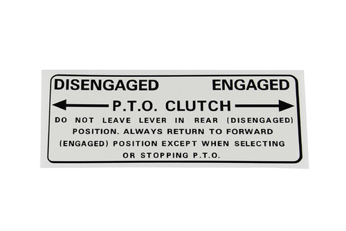 Decal, Hand Clutch 1200/10/12 , 1410/12 | David Brown Parts