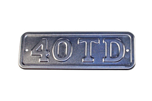 "40TD" Bonnet Side Badge | David Brown Parts