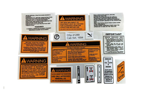 Decal Set, Cab, 1694 | David Brown Parts