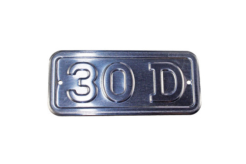 “30D” Bonnet Side Badge | David Brown Parts