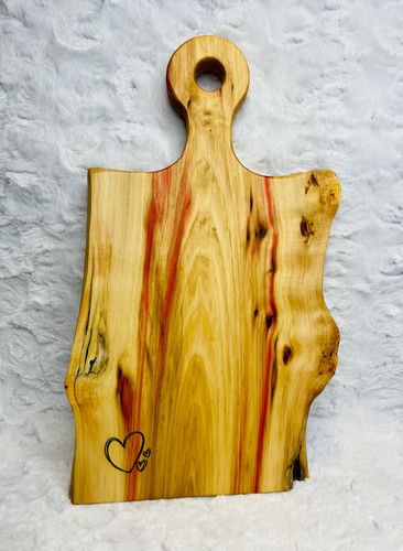 Flaming Box Elder Charcuterie Board Short | SL Creations LLC