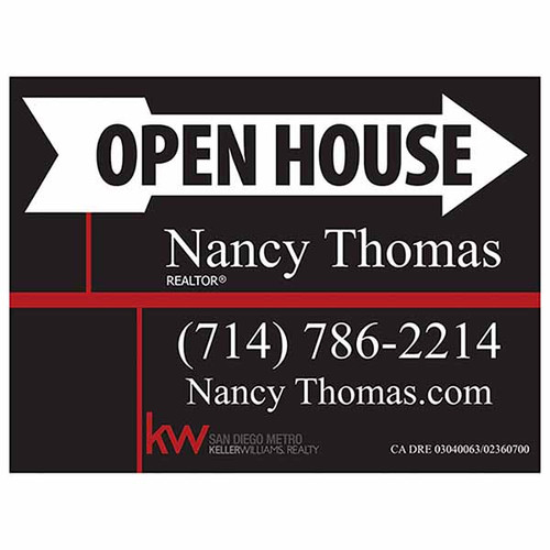 Keller WIlliams Custom Open House Sign (Order minimum 10) | openhouse