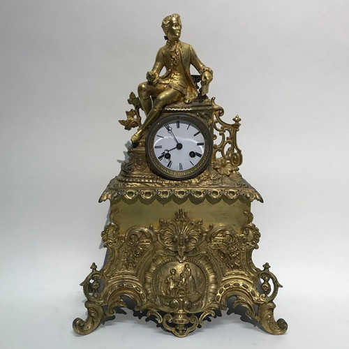 18th c. French Louis XIV Ormolu Gilt Bronze Clock | Martine Boré Antique