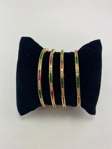 Gold Bangles Set (4 Piece) | Shabis