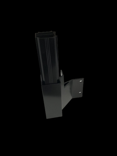 BRACKETS:POST SIDEMOUNT CORNER BRACKET - BLACK | MountwestBuildingSup